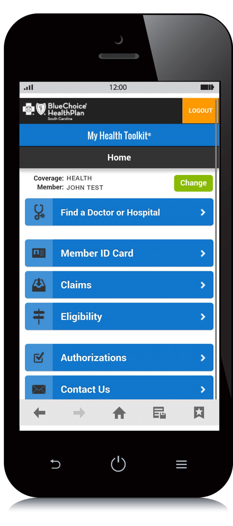 Bluechoice: Mobile & Tablet registration for My Health Toolkit | SC ...
